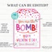 Valentine You're the Bomb, You Are the Bomb Tag, Bath Cocoa Hot ...