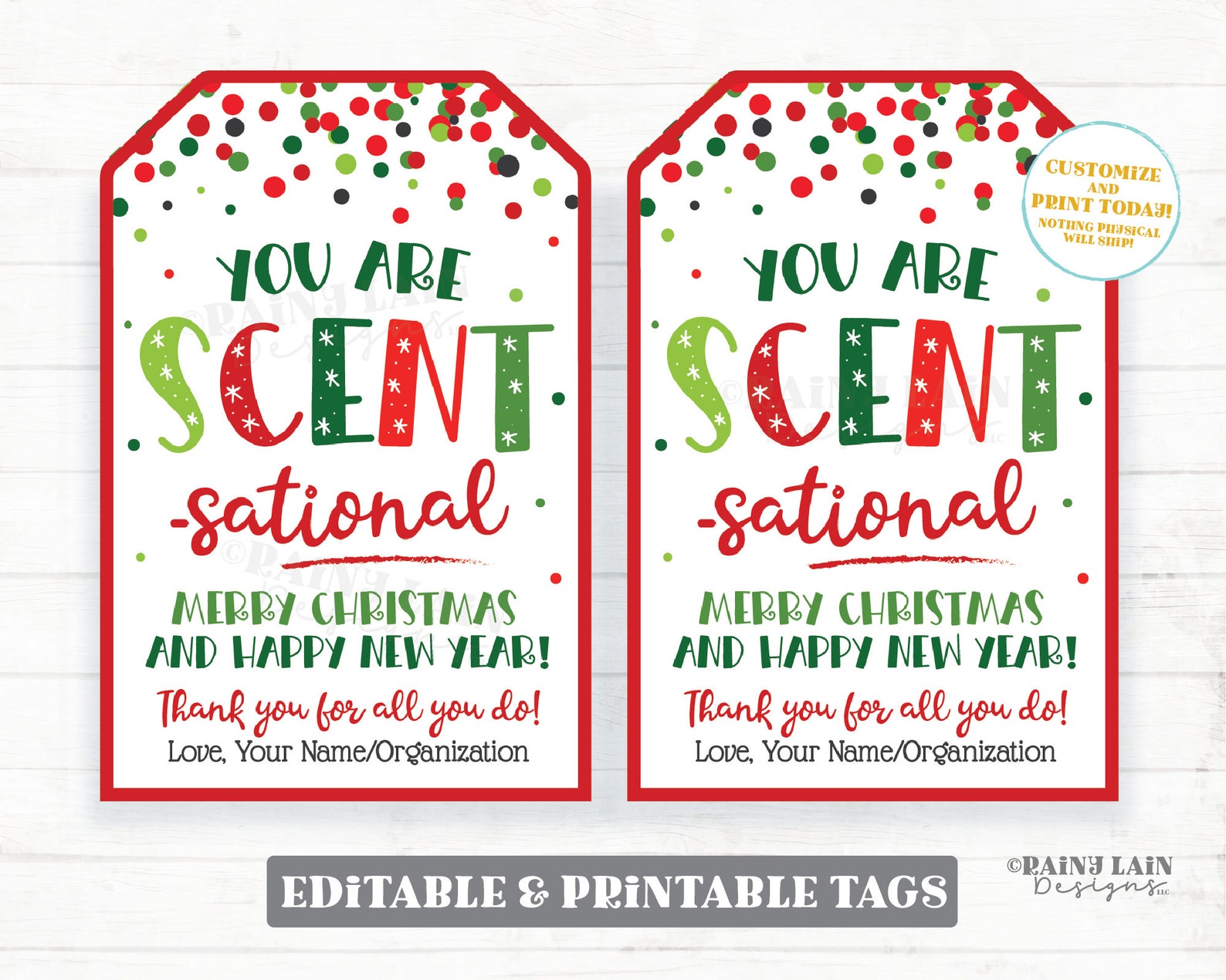 You Are Scent-sational Tag Christmas Gift Holiday Staff - Etsy