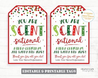 You Are Scent-sational Tag Christmas Gift Holiday Staff - Etsy
