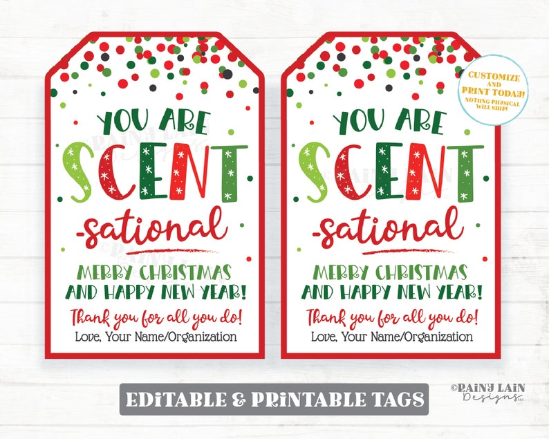 You Are Scent-sational Tag Christmas Gift Holiday Staff Appreciation ...