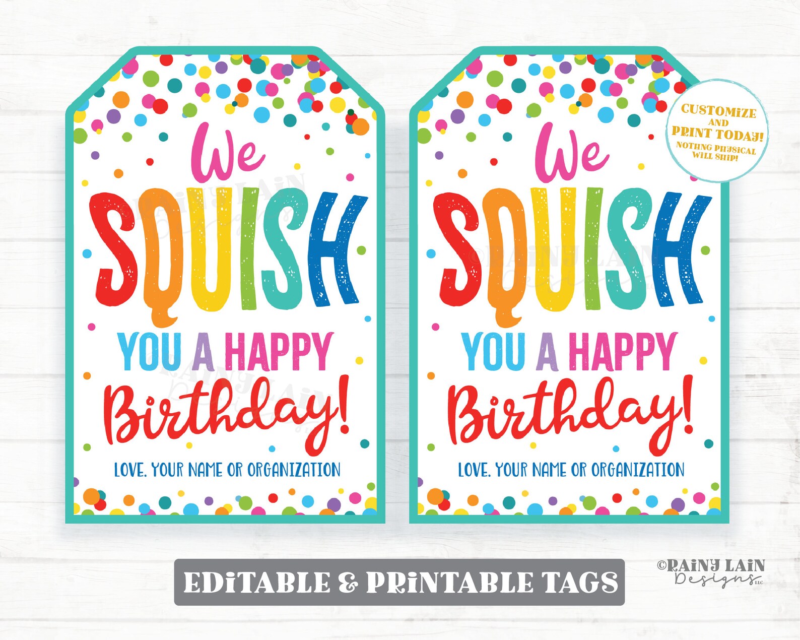 Squish You a Happy Birthday Squishy Toy Squishies Birthday Gift ...