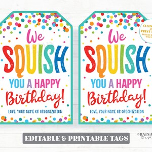 Squish You a Happy Birthday Squishy Toy Squishies Birthday Gift ...