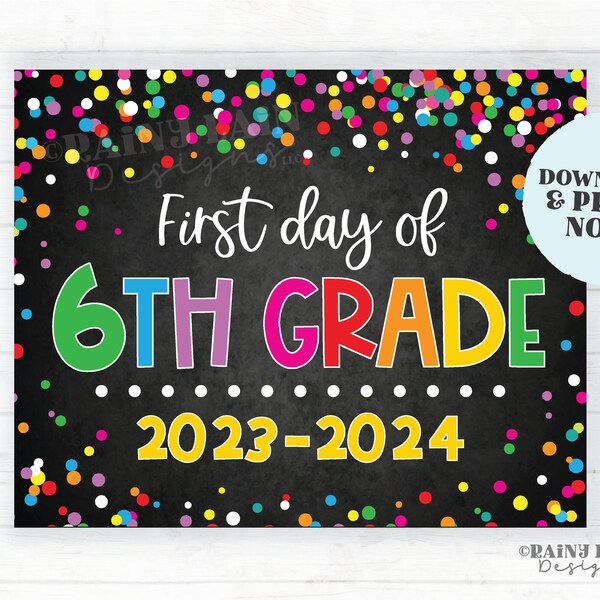 6th Grade Sign - Etsy