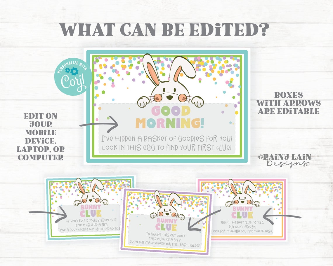 Easter Scavenger Hunt Easter Bunny Letter Easter Egg Hunt - Etsy