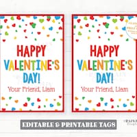 Groovy Valentine's Day Tags Printable, INSTANT DOWNLOAD, Valentine Gift ...