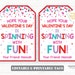 Spinning With Fun Tag, Fidget Spinner Valentine Pop Gift Tag, Spin Toy ...
