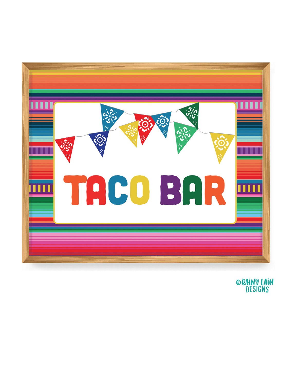 Printable Taco Bar Sign Taco Twosday 1st Fiesta Sign - Etsy