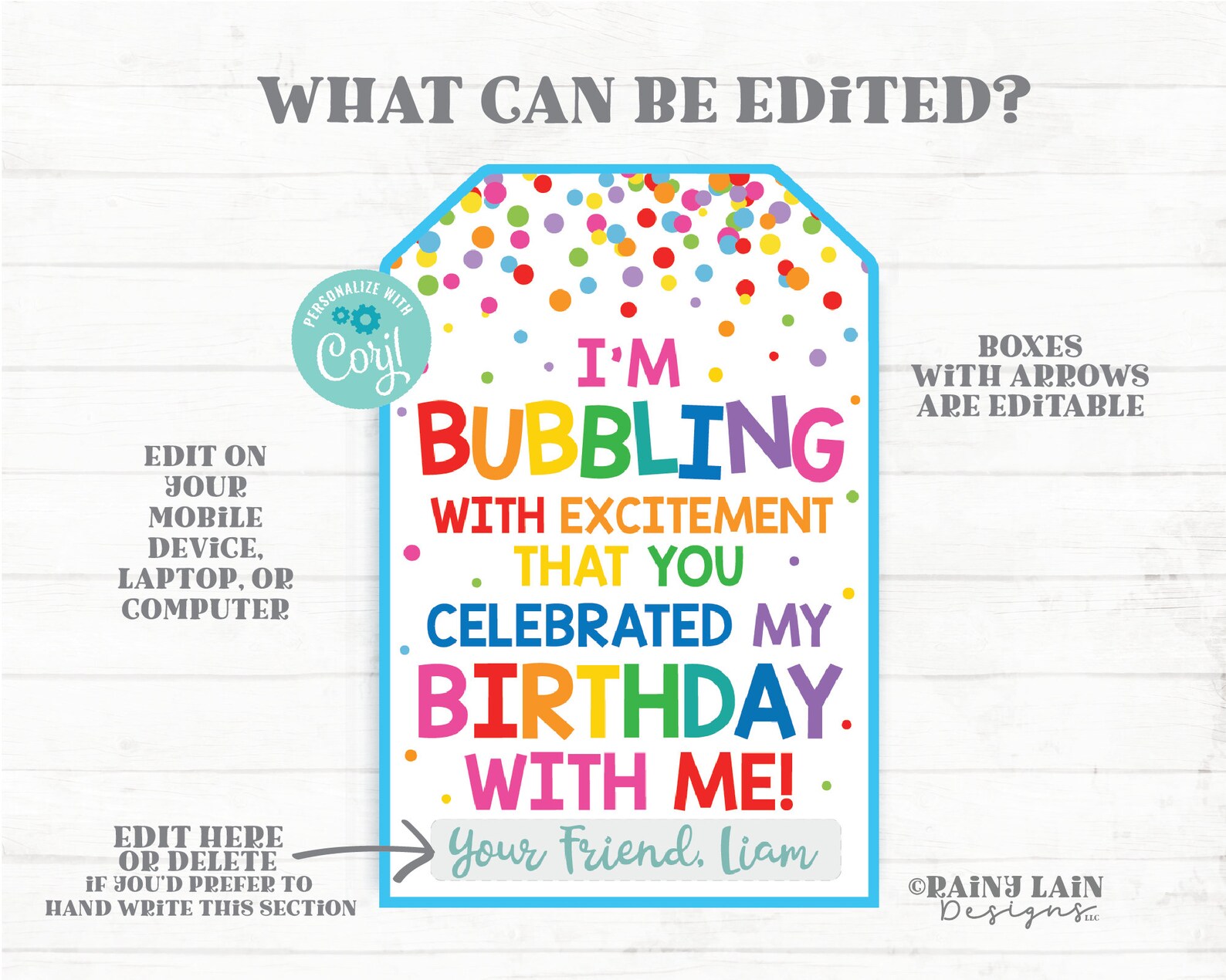 I'm Bubbling With Excitement That You Celebrated My - Etsy