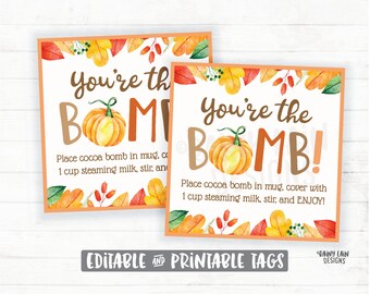 Hot Cocoa Bomb Tags - Etsy