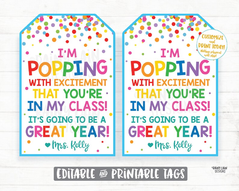 I'm Popping With Excitement You're in My Class Going - Etsy