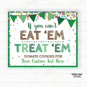 Custom Cookie Booth Printable Cookie Sign Donate to Local Heroes First ...