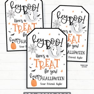 Hey Boo Here's a Treat for You Tags Halloween Printable Halloween Tag ...
