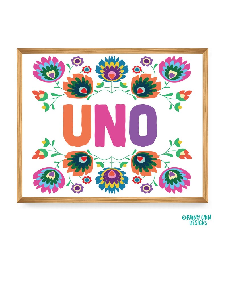 UNO Sign First Fiesta Sign Printable Mexican Fiesta | Etsy