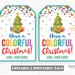 Have a Colorful Christmas Gift Tag Holiday Crayon Tag Markers Paint ...