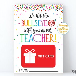 Teacher Gift Card Holder, Teacher Appreciation Giftcard Holder, We Hit ...