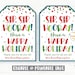 Sip Sip Hooray Have a Happy Holiday Tag Christmas Gift Tag Co-worker ...