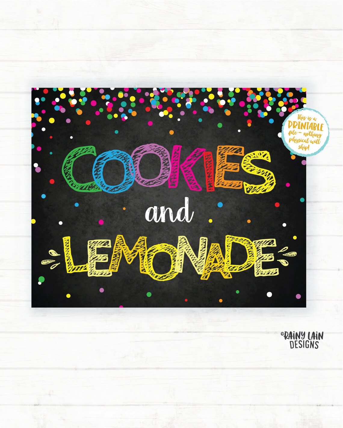 Cookies and Lemonade Sign Lemonade and Cookies Poster Cookie - Etsy