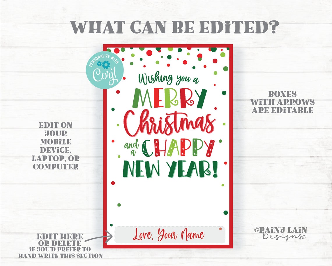 Merry Christmas and Chappy New Year Card Holiday Chapstick Christmas ...