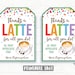 Thanks a Latte Tag, Coffee Gift Tag, Employee Appreciation Tag Company ...