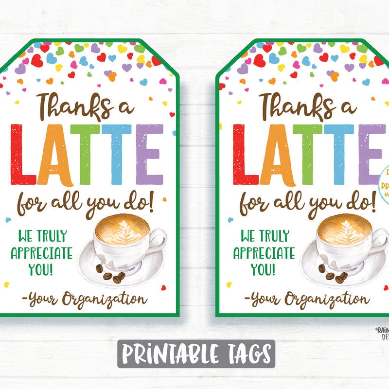 Thanks a Latte - Etsy