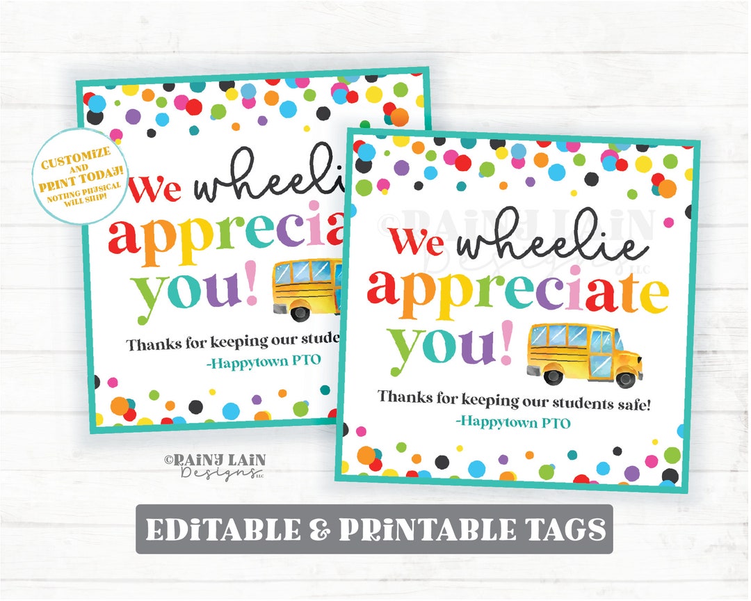We Wheelie Appreciate You Tag Bus Driver Day Transportation ...