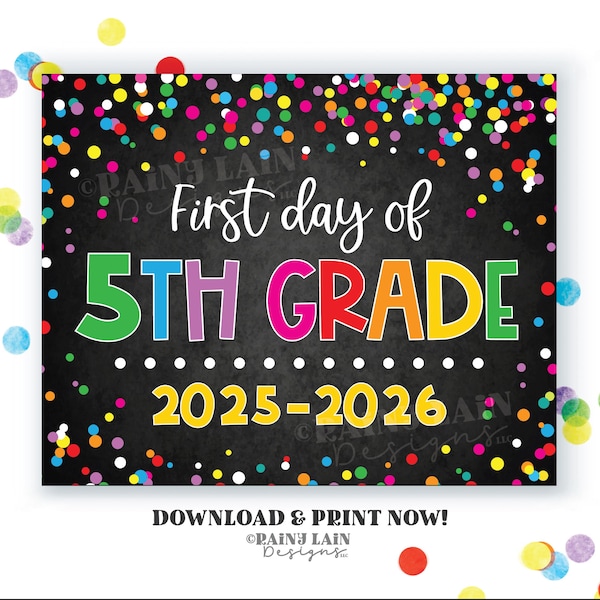 5th Grade Sign - Etsy