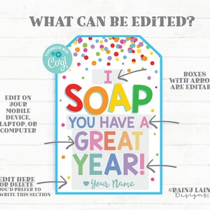 Soap You Have a Great School Year Tags Back to School Start of School ...