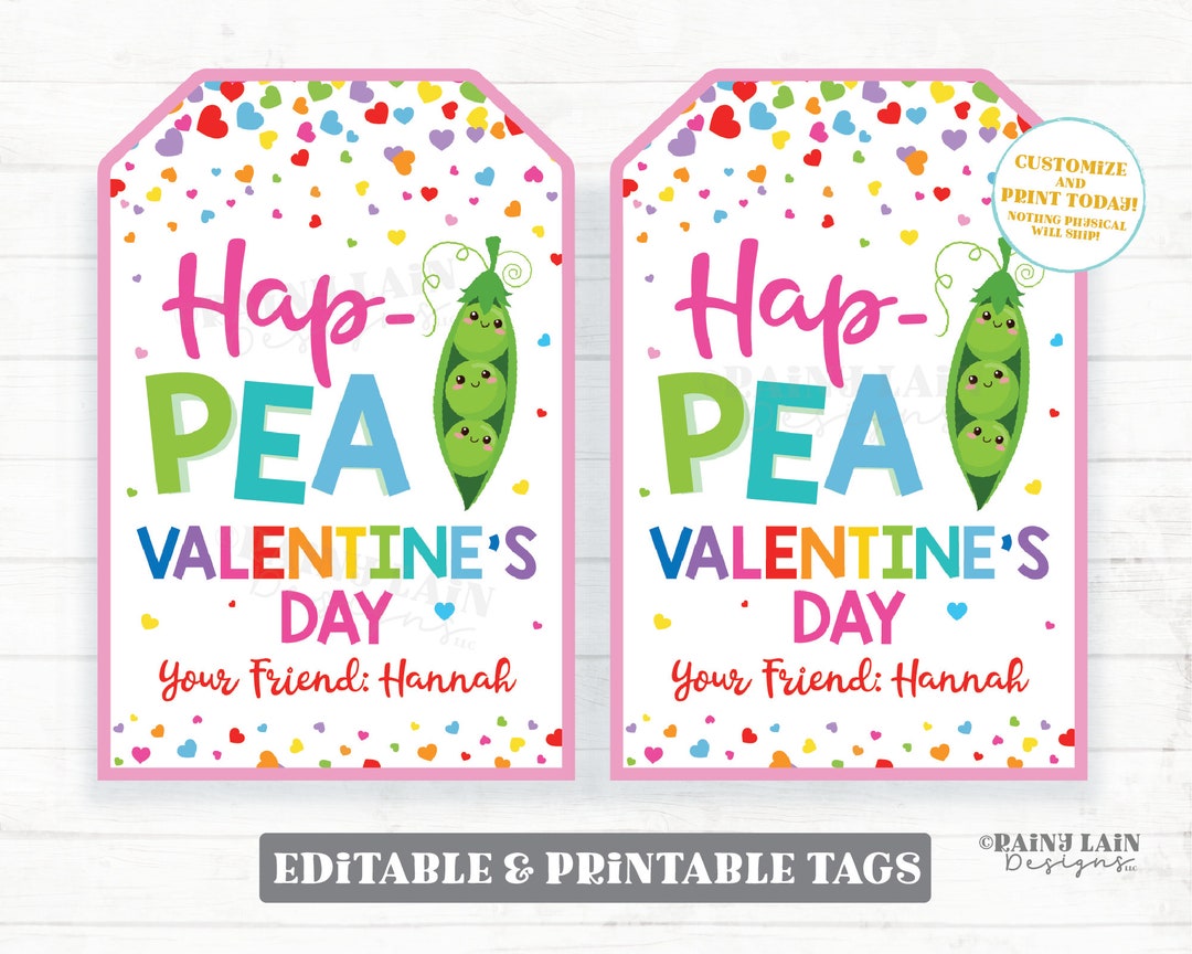 Hap PEA Valentine's Day, Pea Pod Fidget, Peas in a Pod Toy Valentine ...