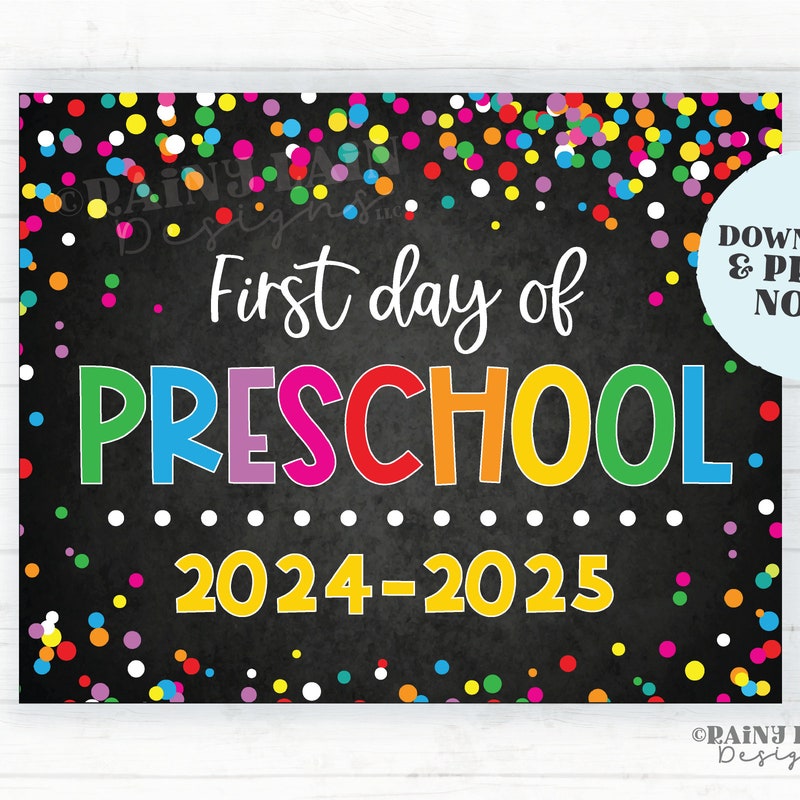 Preschool Sign - Etsy