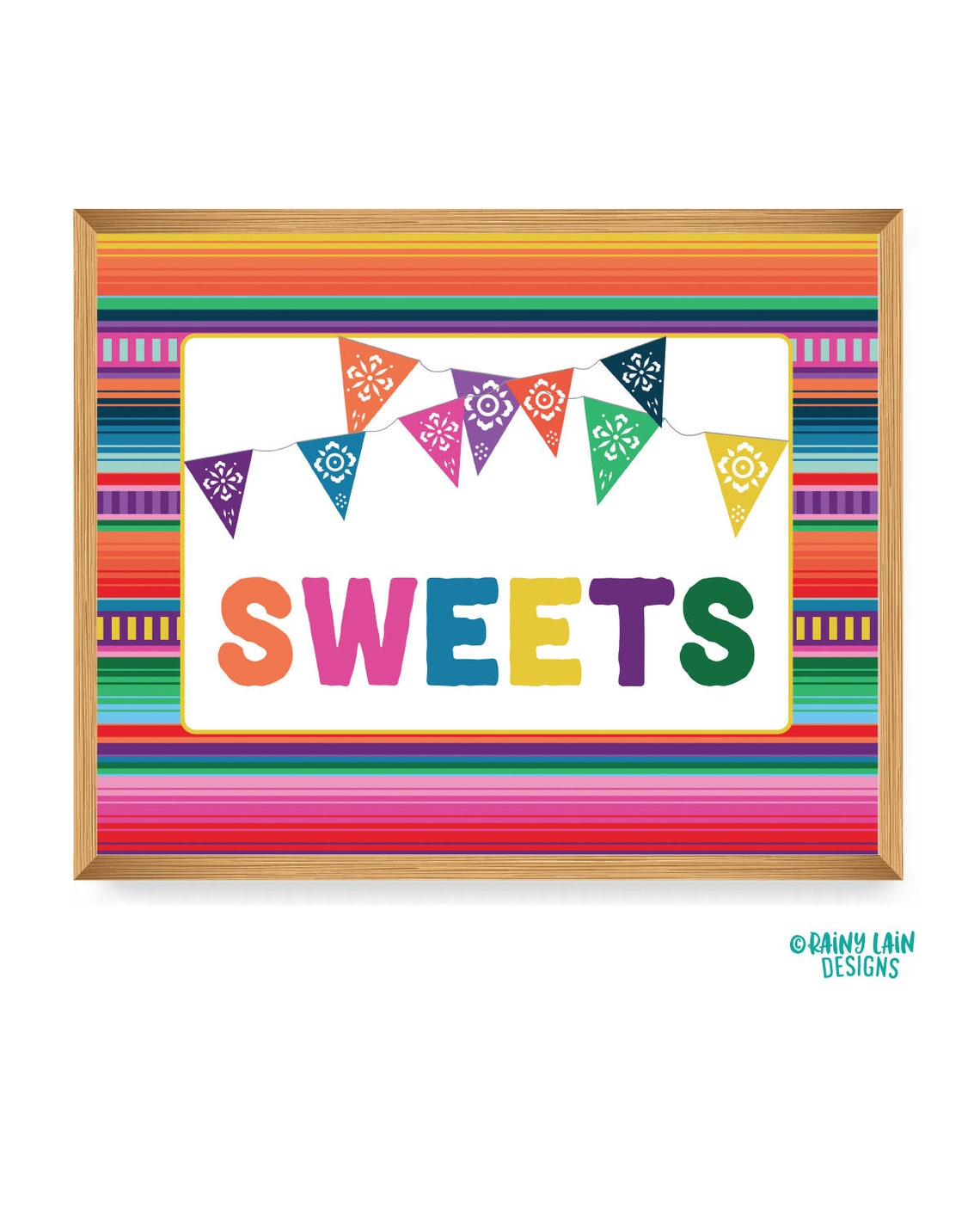 Printable Sweets Sign, Sweets Sign, Fiesta Sweets Sign, Sweets Fiesta ...