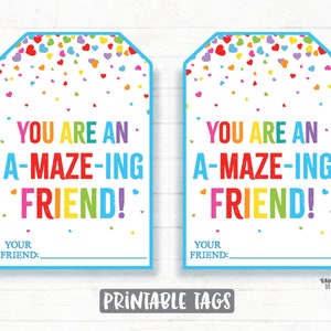 A-maze-ing Friend Tags, Maze Favor Tags, Maze Thank You Tags, Amazing ...