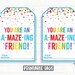 A-maze-ing Friend Tags, Maze Favor Tags, Maze Thank You Tags, Amazing ...