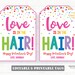 Love is in the Hair Tag, Valentine's Day Hair Tie Scrunchie Bow ...