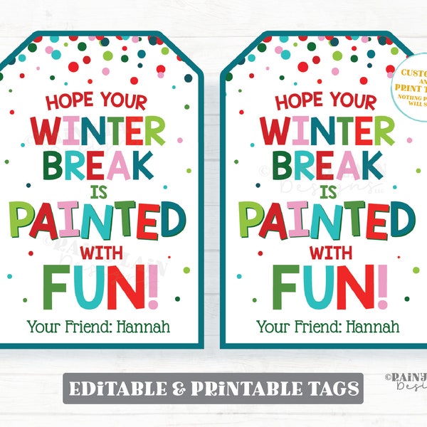 Christmas Painted Gift Tag - Etsy