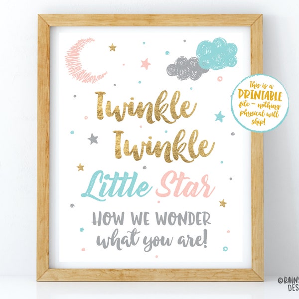 Twinkle Twinkle Little Star How We Wonder What You Are Gender Reveal - Etsy