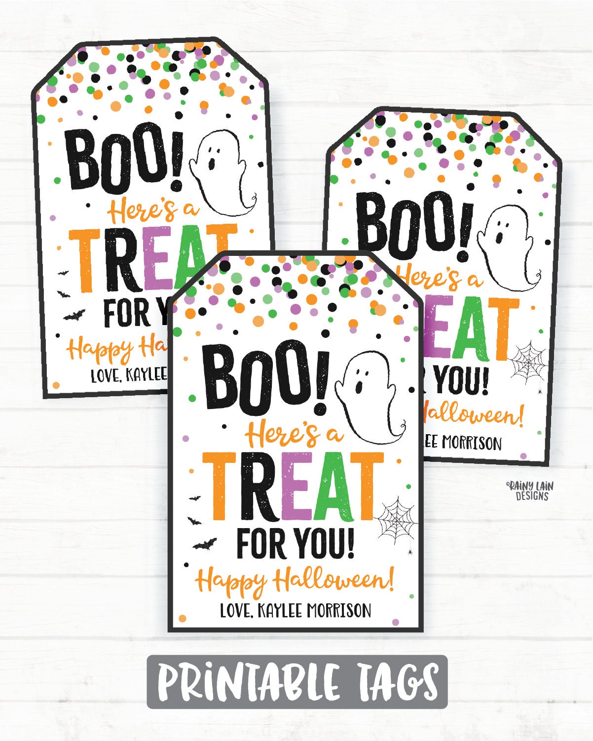Hey Boo Here's a Treat for You Tags Boo Halloween Printable Halloween ...