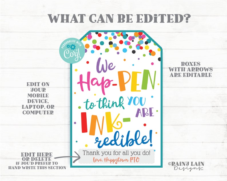 Ink Pen Gift Tags Hap-pen Ink-redible Printable Appreciation Tags ...