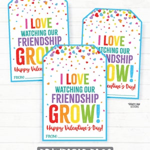 I Love Watching Our Friendship Grow Valentine, Seeds, Plant, Expandable ...