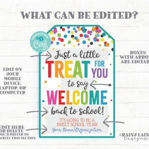 Treat for You to Say Welcome Back to School Tag, Going to Be a Great ...