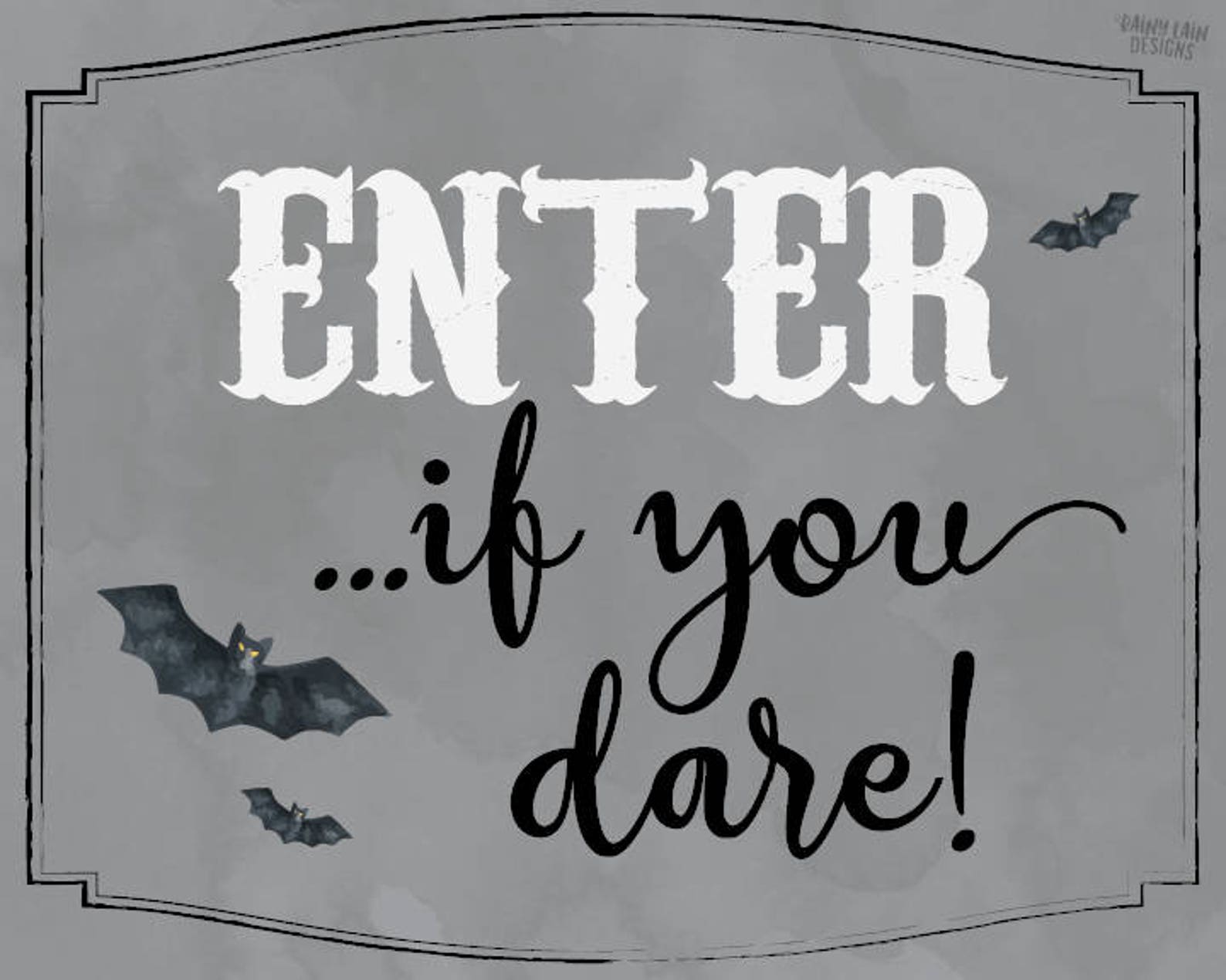 Enter If You Dare Sign Halloween Welcome Sign Halloween - Etsy