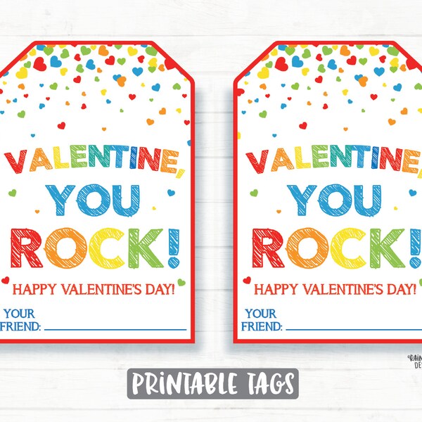 You Rock Valentine - Etsy