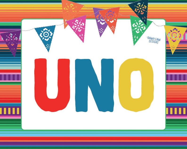 UNO First Fiesta Sign Uno Sign Printable Mexican Fiesta - Etsy