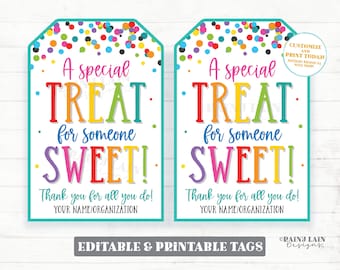 A Little Treat for Someone Sweet Tag Thank You Special Gift Employee ...