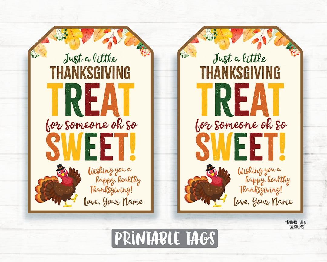 Thanksgiving Treat for Someone Sweet Tag Fall Appreciation Gift Tags ...