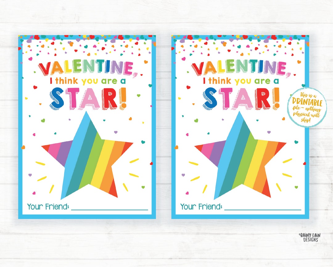 You Are a Star Candy Valentine You Make My Heart Burst Valentine ...