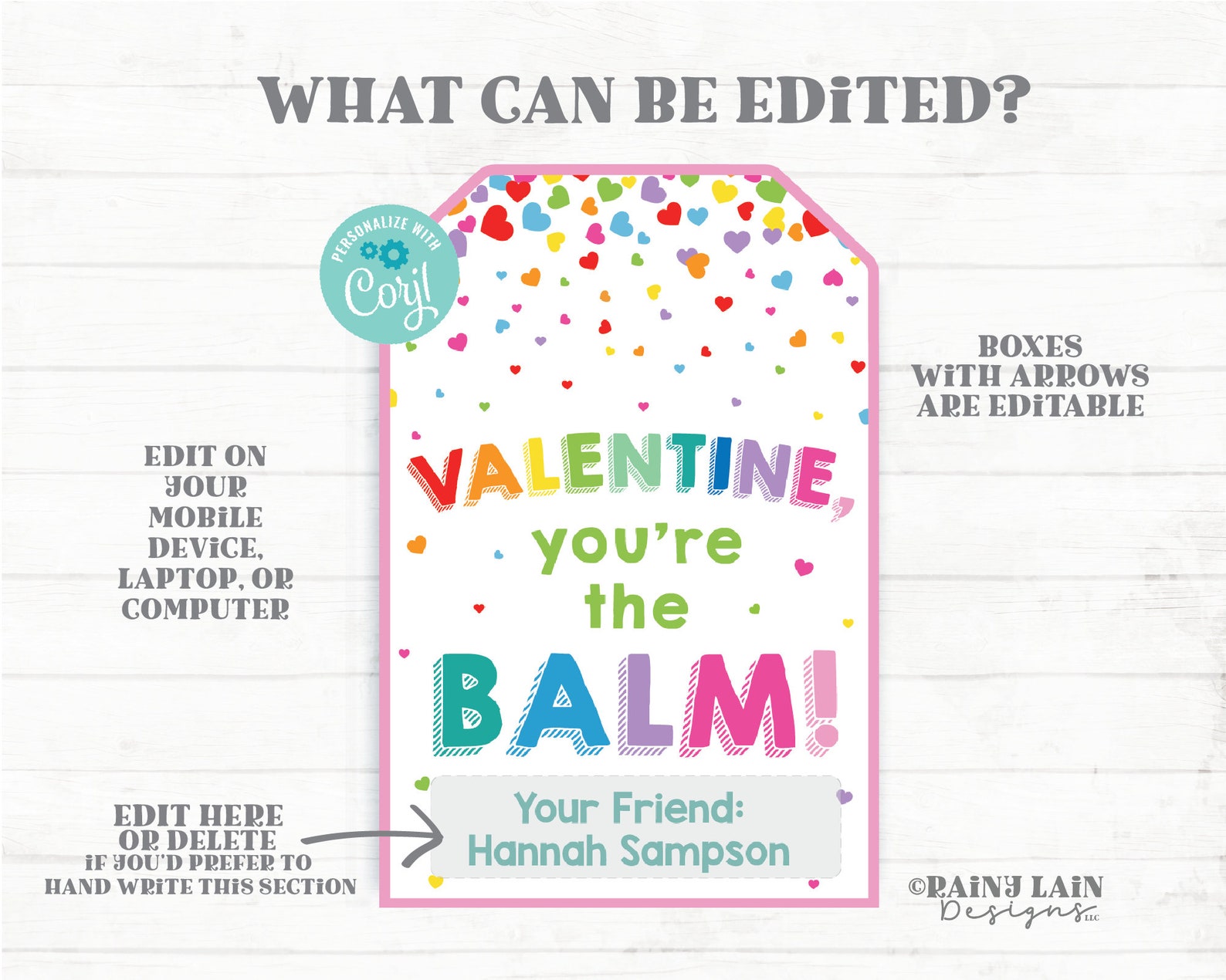 You're the Balm Valentine Lip Balm Valentine Tag Chapstick - Etsy