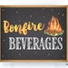 Bonfire Beverages, Bonfire Beverages Sign, Printable Bonfire Signs ...