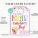 Poppin Valentine's Day Tag, Popcorn Valentine, Homemade Popcorn Snack ...