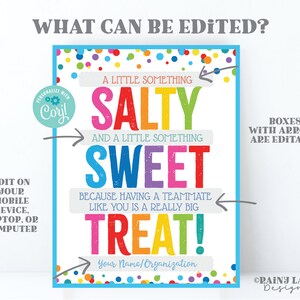 Salty Sweet Treat Sign, Something Salty and Sweet Teacher Like You is a ...
