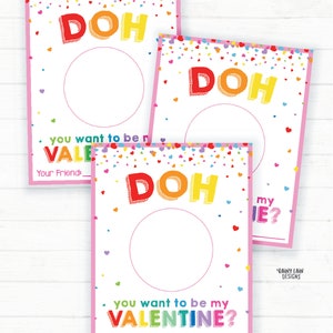 Doh Valentine, Doh You Want to Be My Valentine, Play Dough Valentine ...
